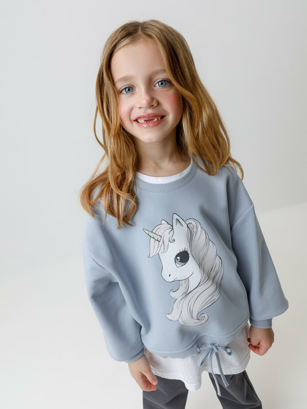 Свитшот КР 302827/серо-голубой 1362 к664