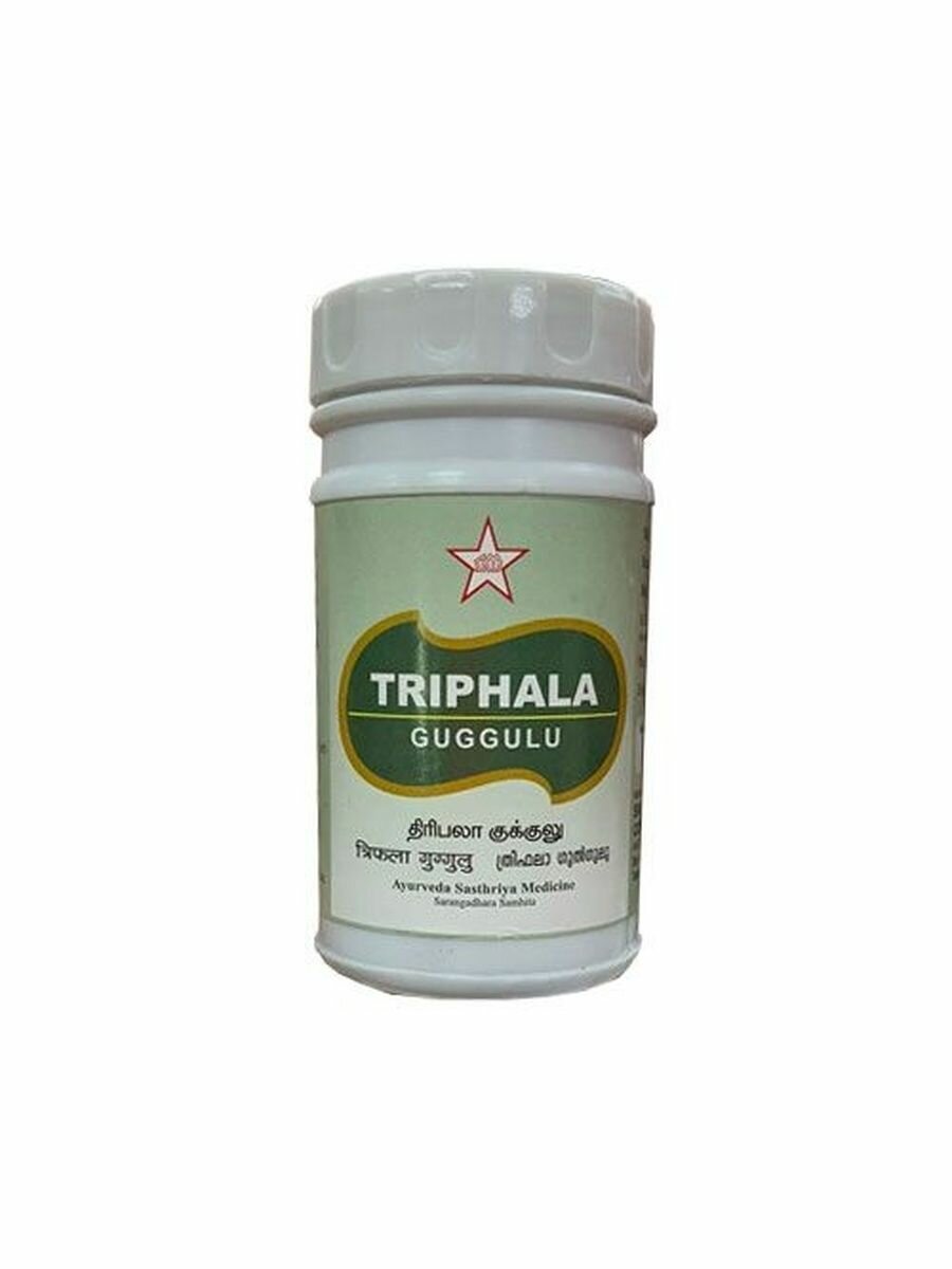 Трифала Гуггулу- для очищения организма / Triphala Guggulu SKM Siddha 100 табл 500 мг