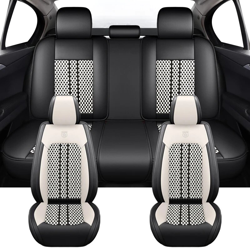 Универсальные чехлы на автомобильные сиденья для Renault Duster Captur Kadjar Fluence Talisman Megane 3 4, Logan Arkana, автомобильные аксессуары для интерьера Stanard-Black white