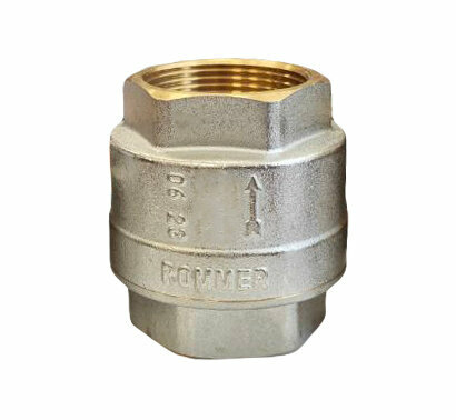 Клапан обратный пружинный муфтовый с металлическим седлом ROMMER 1/2 RVC-0001-000015