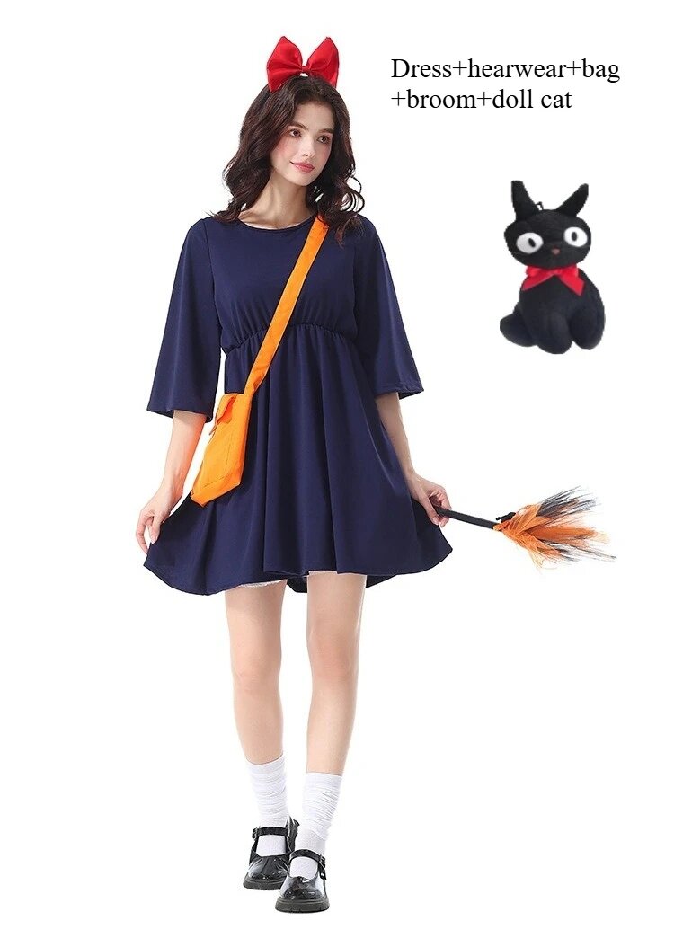 Косплей костюм ведьмы Кики L, 5-piece set