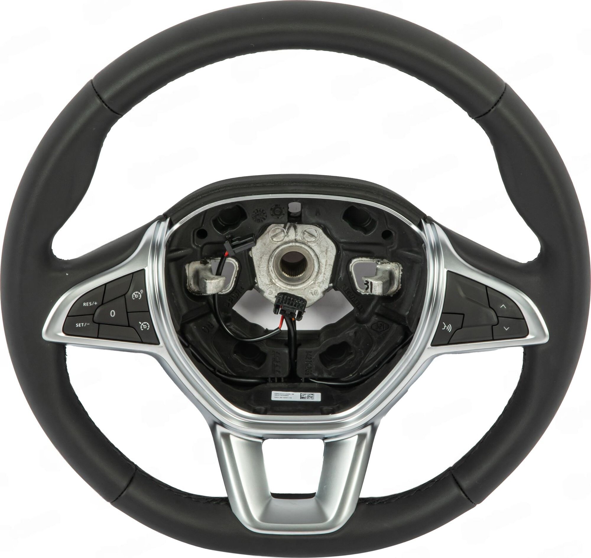 Руль кожаный с кнопками и управлением круиз контролем оригинальный для Рено Дастер 2, Аркана (без подушки безопасности)