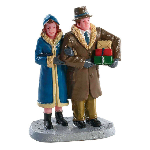 Фигурка Семейная Пара идет в гости 7 см, Lemax, 82611-lemax