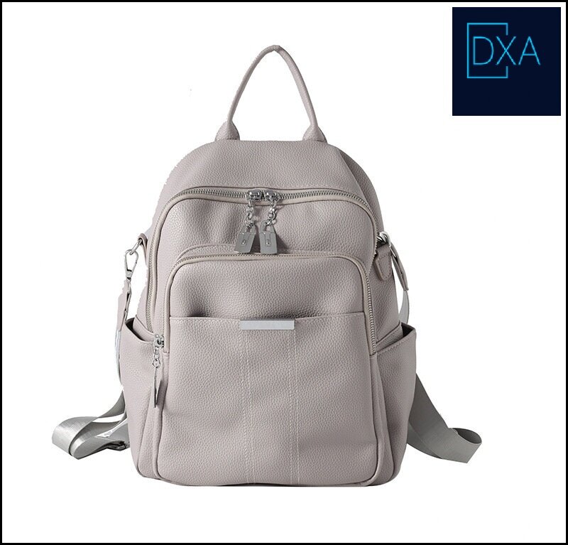 Рюкзак zhen li, искусственная кожа, трехмерный мешок, женский, свежий и сладкий вкус, серый