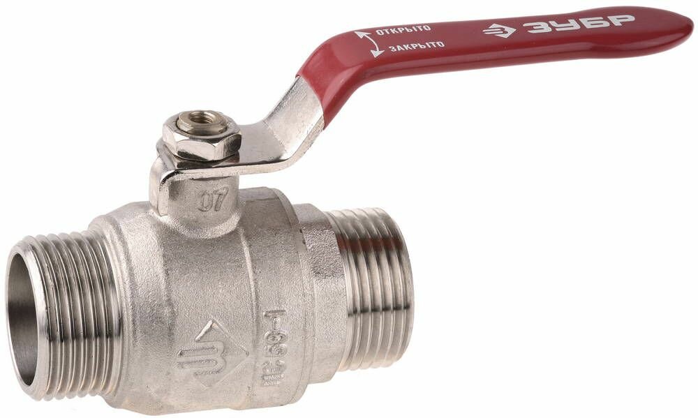 Шаровой кран ЗУБР d 1", тип "папа-папа" 51352-N-1