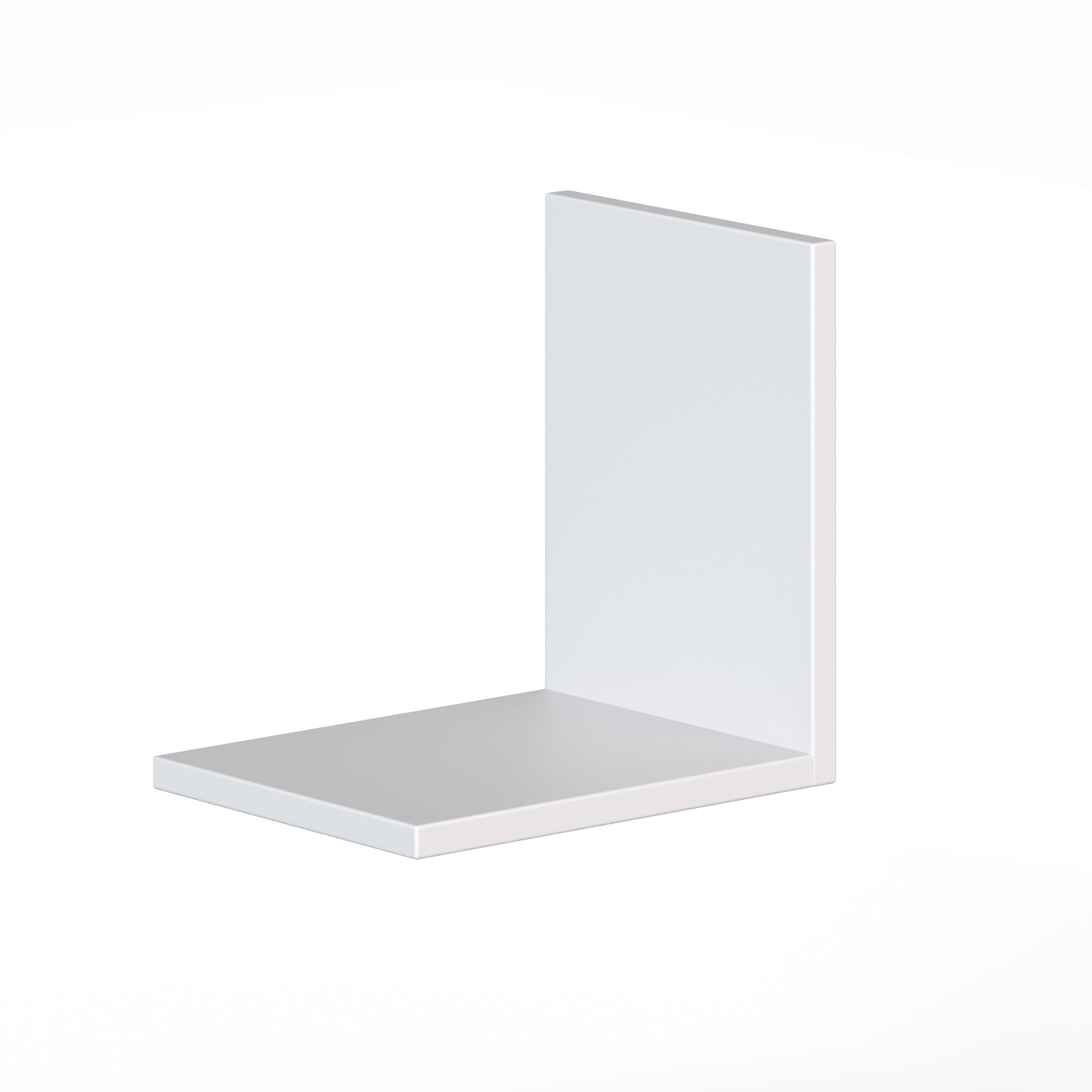 Полка настенная универсальная 266x266 мм, ЛДСП — для мелочей, книг, декора. Белый