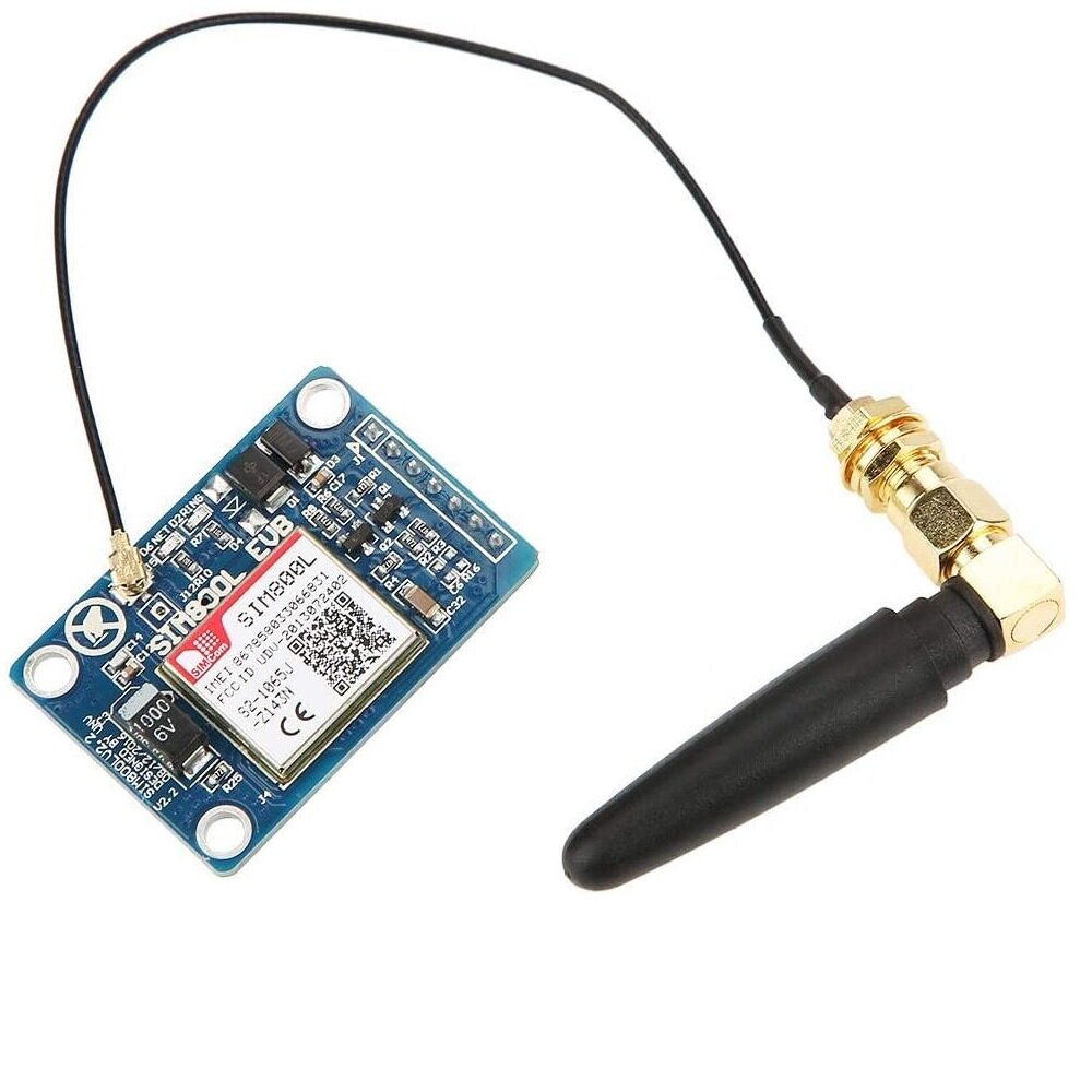 Модуль sim800l с поддержкой gsm, sms, gprs, ipx, 4 диапазонов, 5 в, с антенной