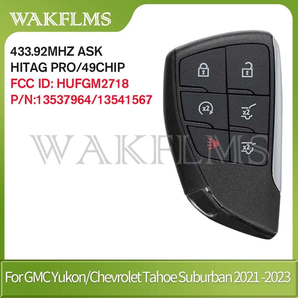 Умный автомобильный ключ YG0G21TB2 для GMC Sierra Chevrolet Silverado Suburban Tahoe Buick Envision 2021 2022 2023, 9