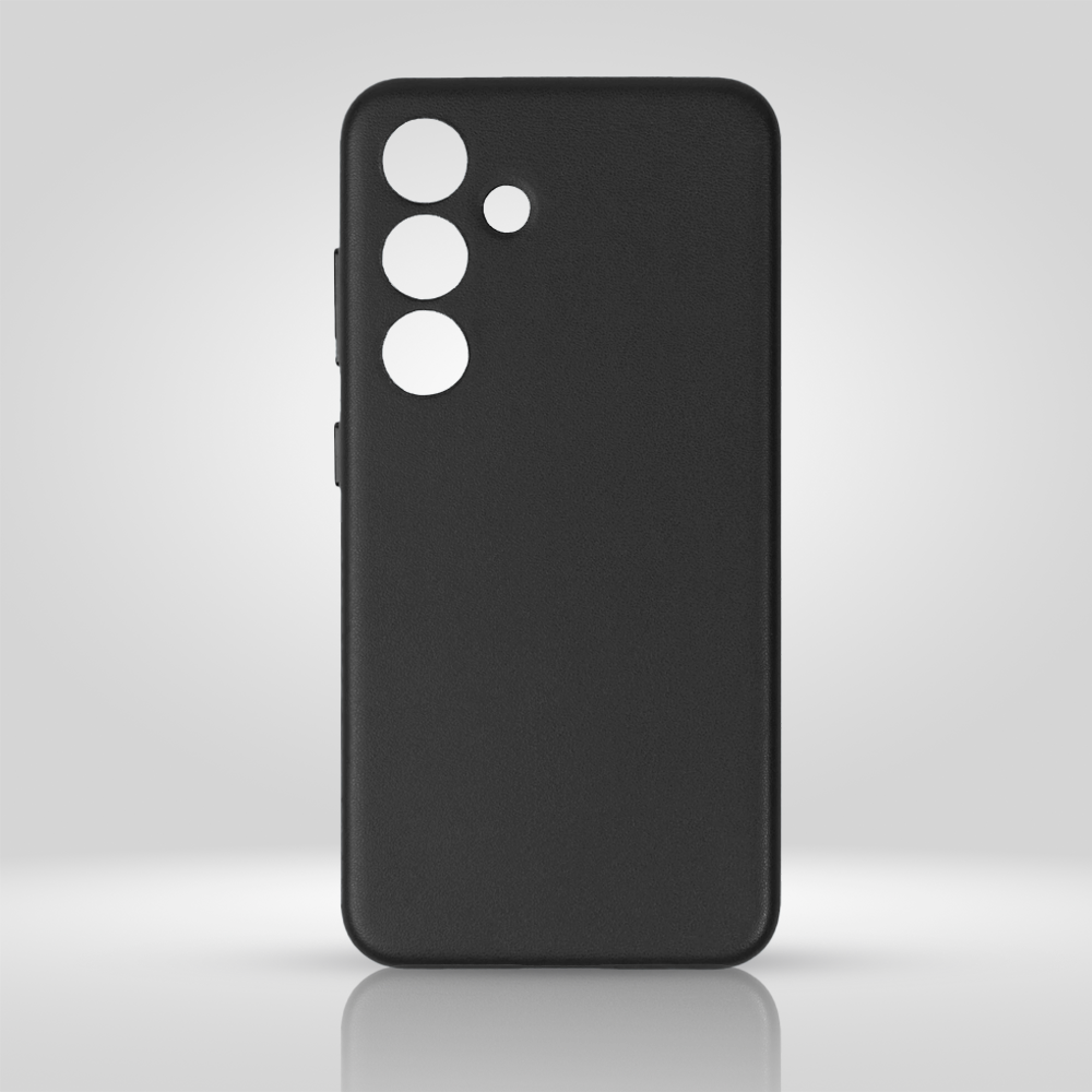 Кожаный чехол Магсейф для Samsung Galaxy S24 / Vegan Leather Case для Самсунг С24, черный