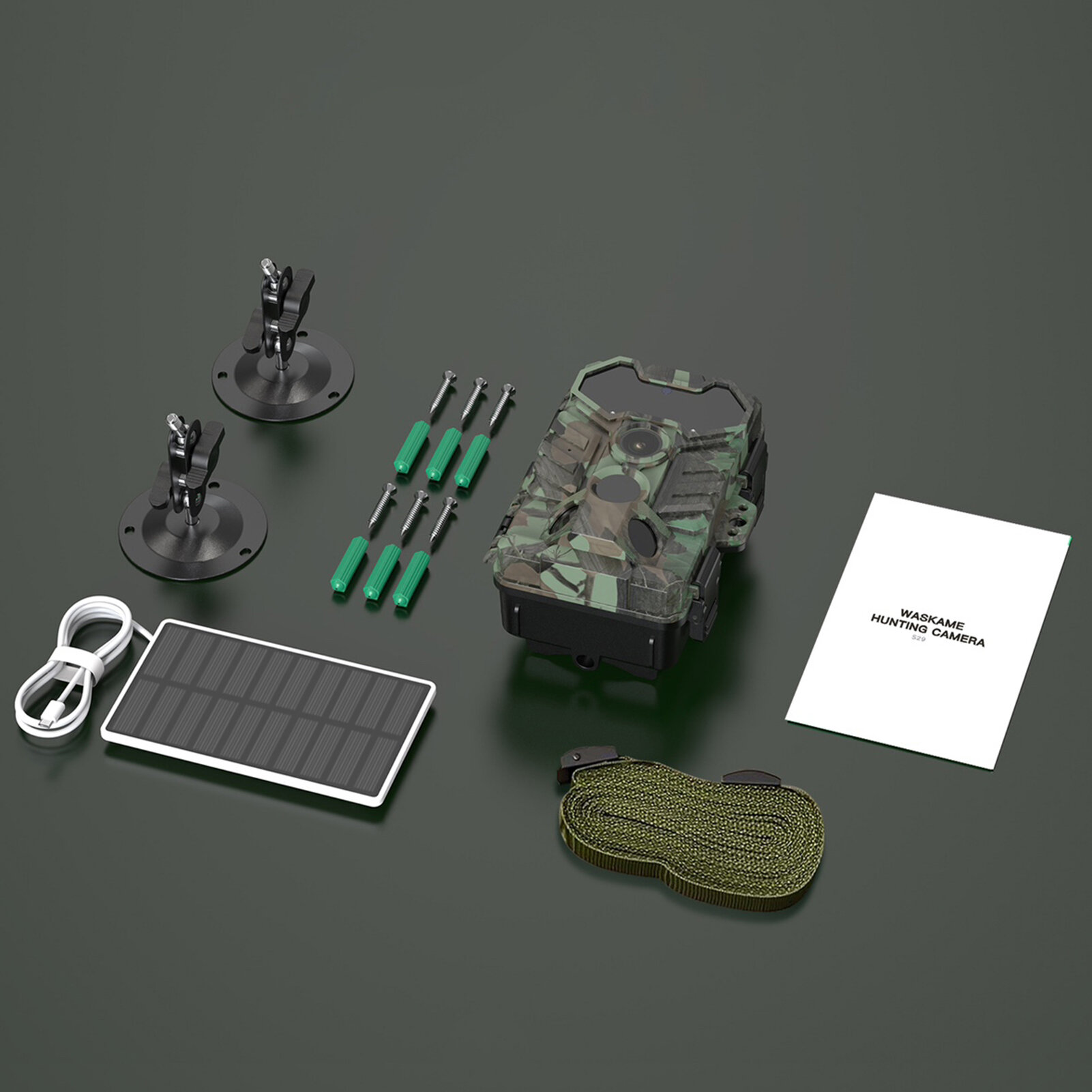 Солнечная камера, уличная 32-мегапиксельная инфракрасная камера ночного видения, Wi-Fi IP66, водонепроницаемая беспроводная камера для наблюдения за дикой природой