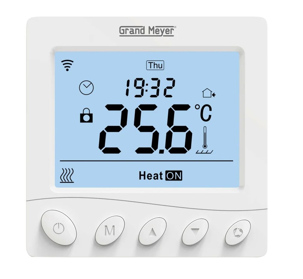 Электро терморегулятор W350 GRAND MEYER с функцией Wi-Fi белый W350 ЛОТ 2 шт