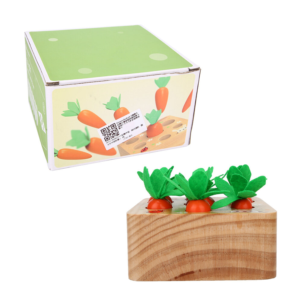 Деревянная игрушка-редис, вставленная морковная игра, детская образовательная игрушка, тянущая редиску