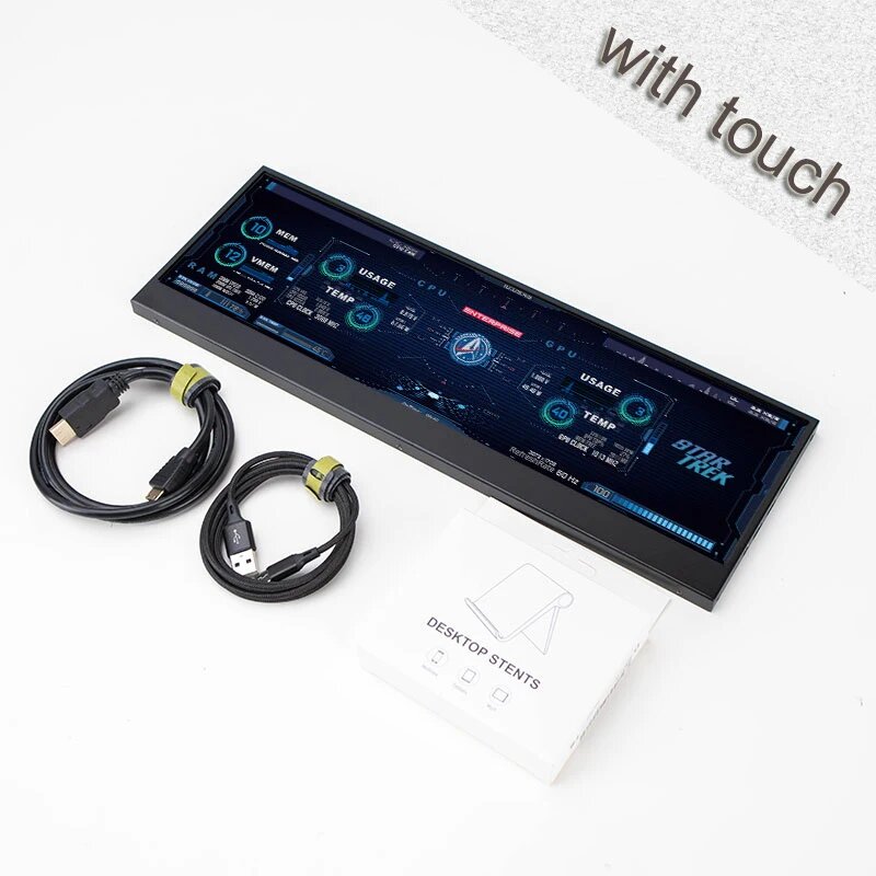 ERISU AUDIO 14-дюймовый 4K ЖК-монитор для компьютера 14 black with touch