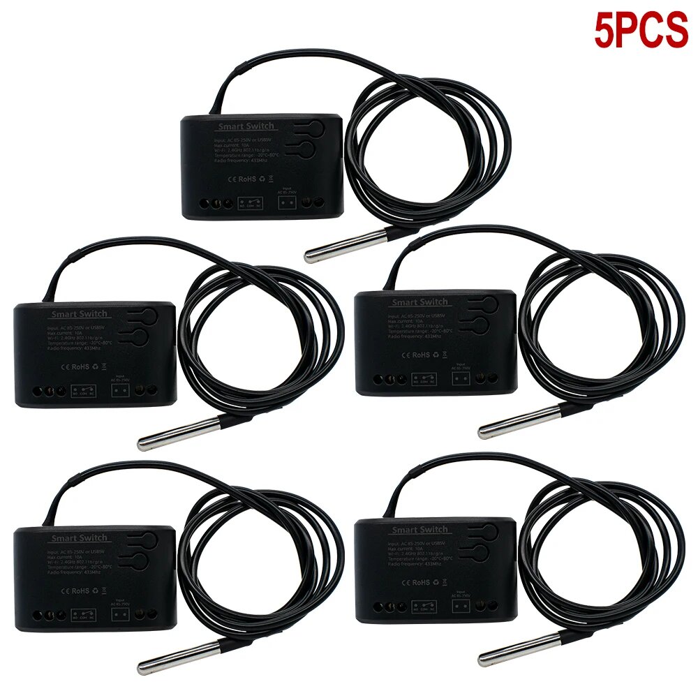 Tuya Wi-Fi умный датчик температуры переключатель монитора 7-32 В 85-250 В термостат пассивное сухое контактное реле Alexa Google Home