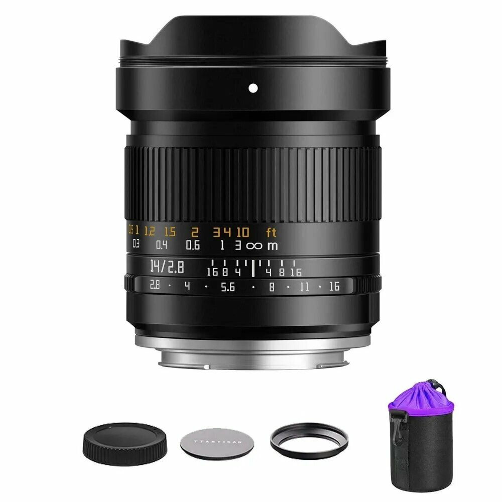 TTArtisan 14 мм F2.8 E-Mount для Sony, сверхширокоугольный полнокадровый автофокусный объектив с фиксированным фокусным расстоянием для камер Sony с байонетом E: A7M4, A7C II, A7R V, A1 II, A7