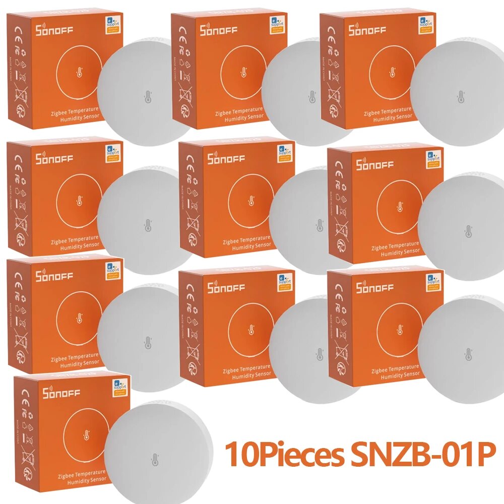SONOFF SNZB-02P Датчик температуры и влажности 10PCS SNZB-02P