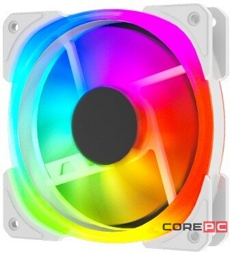 Вентилятор для охлаждения корпуса Powercase CM21-12W ARGB White
