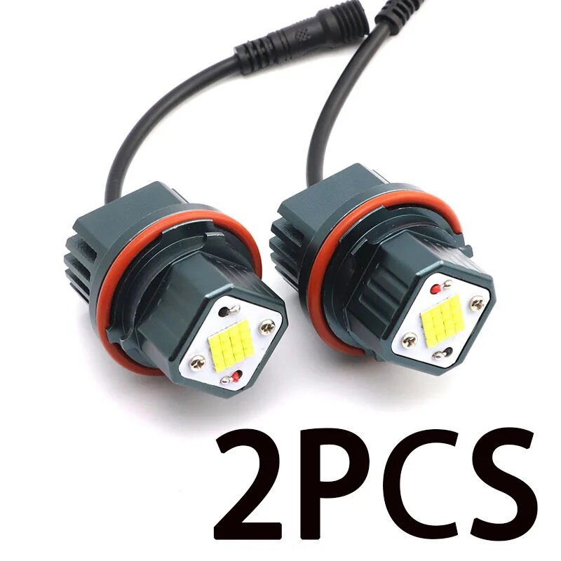 2 шт. 160 Вт 6000 К лампы светодиодные габаритные огни «ангельские глазки» для BMW E87 E39 M5 E60 E61 E63 E64 M6 E65 E66 E83 X3 E53 X5 2000-2008, 2 pieces