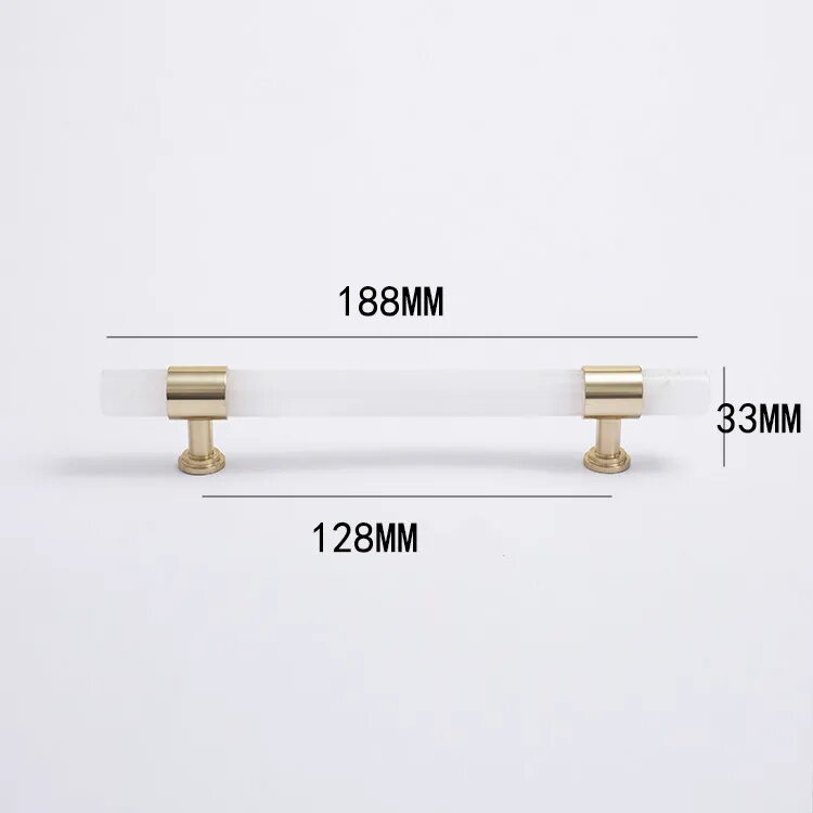 Ручки для шкафов Tenchtwo из хрустального стекла, Transparent-128mm