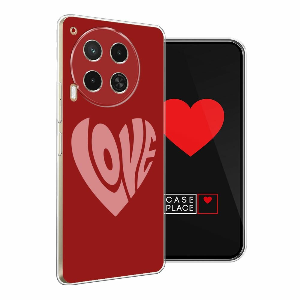 Чехол на Tecno Camon 30 4G / Текно Камон 30 4G с принтом "Love heart 1 - 14 февраля" — фото 1