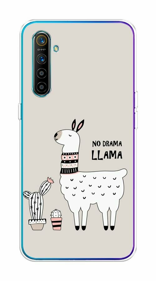 Силиконовый чехол на Realme XT / Реалми XT с принтом No drama LLama