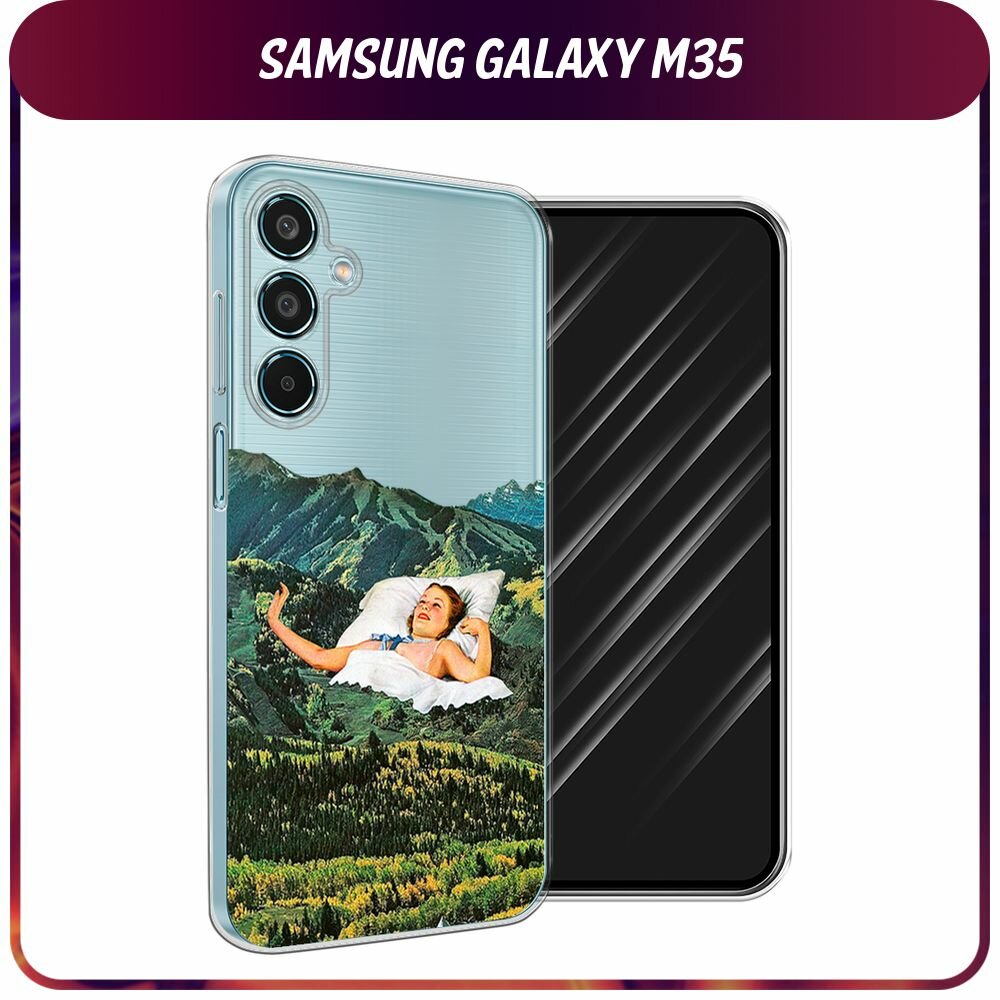 Чехол на Samsung Galaxy M35 / Самсунг Галакси M35 с принтом Good morning, my darling, прозрачный