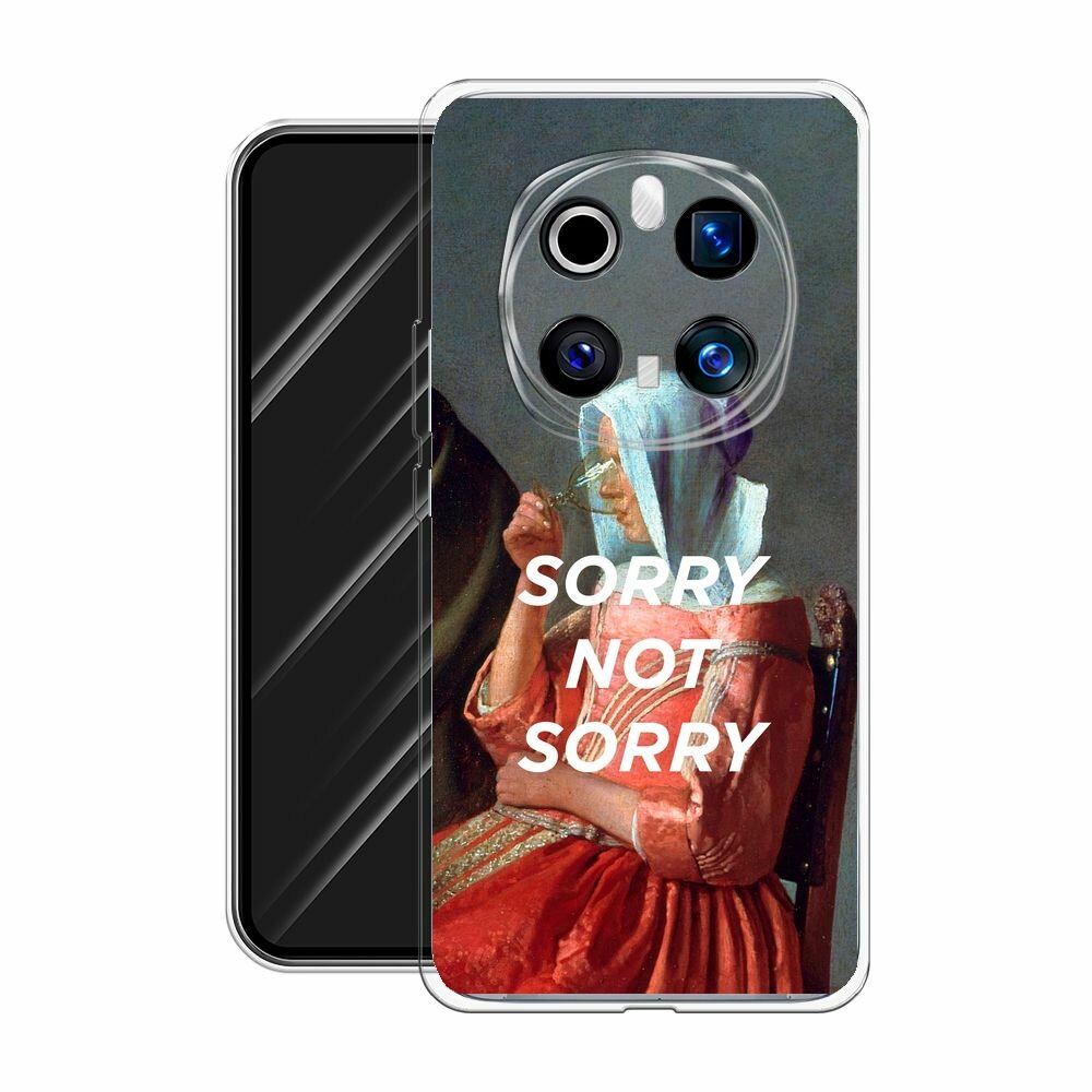 Чехол на Honor Magic 7 Pro / Хонор Мэджик 7 Про с принтом sorry not sorry — фото 1