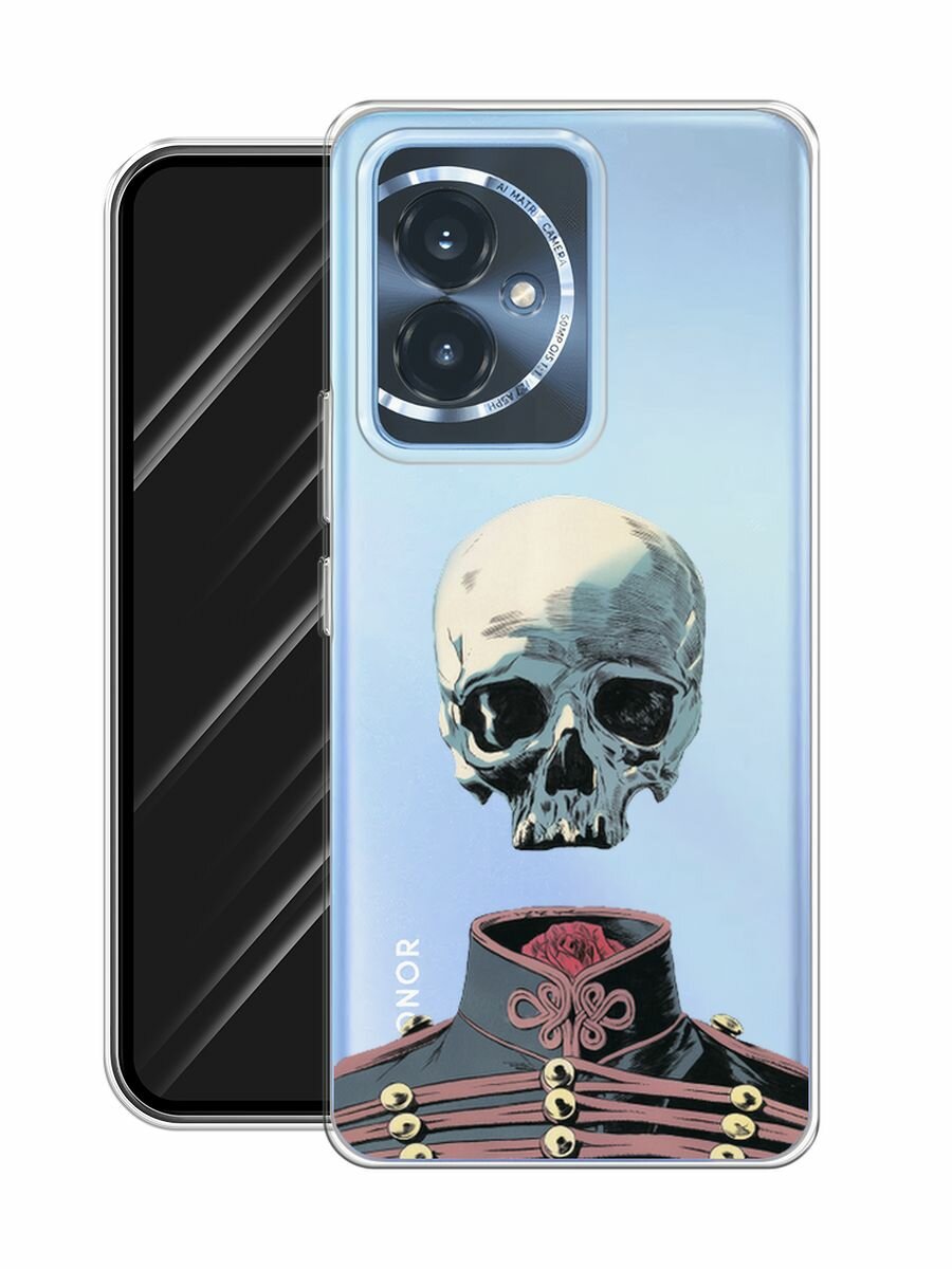 Чехол на Honor 100 / Хонор 100 с принтом "Гусар", прозрачный — фото 1