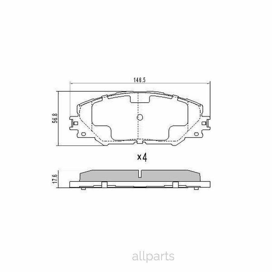 FREMAX 'FBP1568 Колодки тормозные AURIS (06-), Corolla (02-), Rav 4 (06-) перед