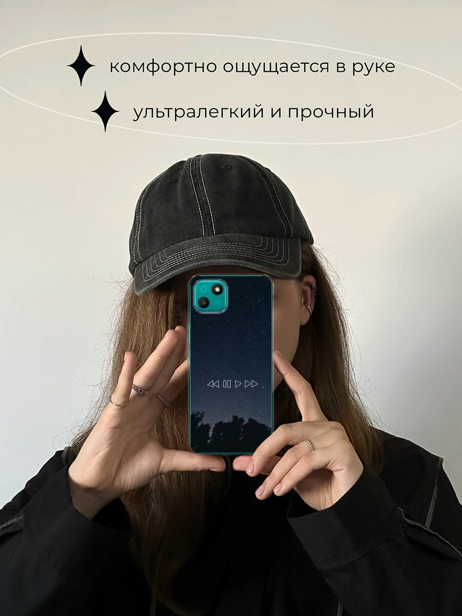 Силиконовый чехол на Wiko T10 / Вико Т10 с принтом "Космическая музыка" — фото 1