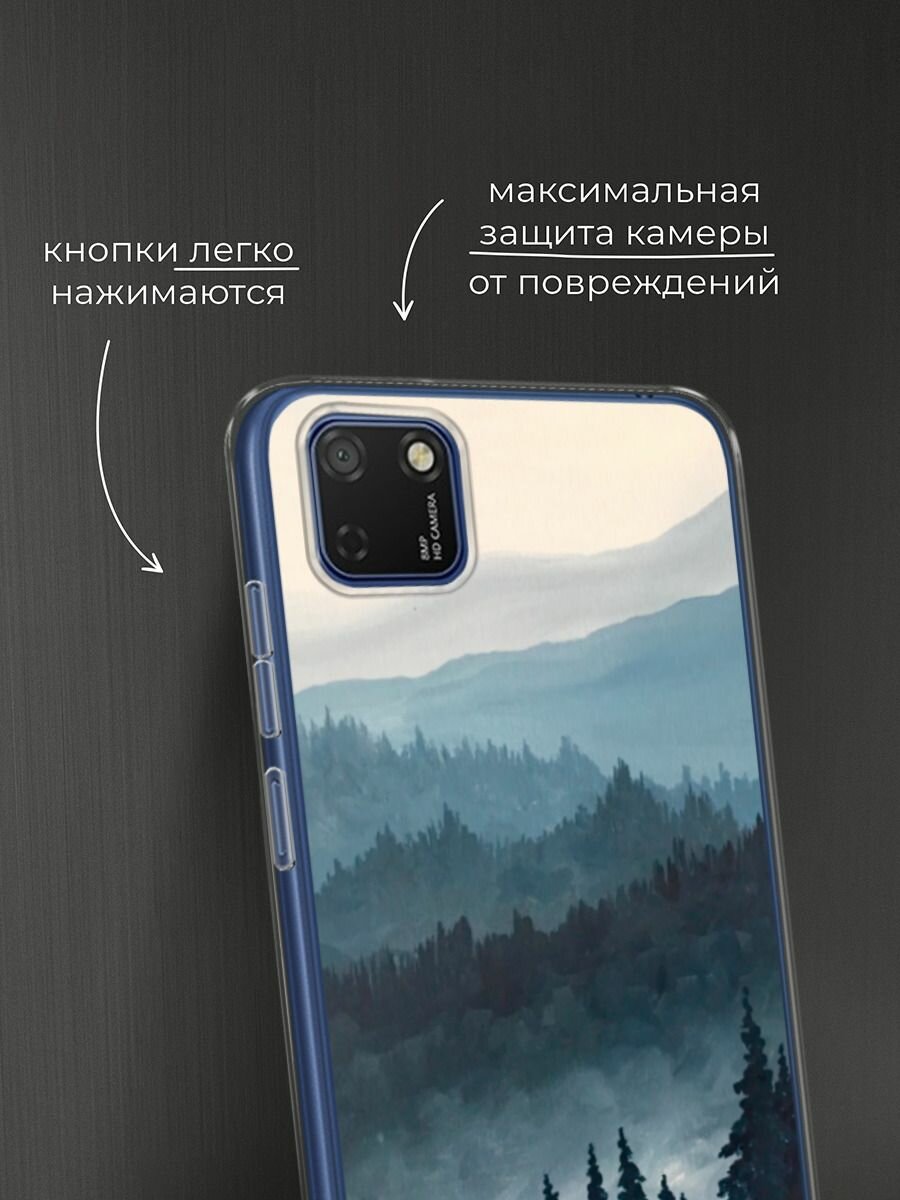 Чехол на Honor 9S/Huawei Y5p / Хонор 9S/Хуавей Y5p с принтом "Туманные горы" — фото 1