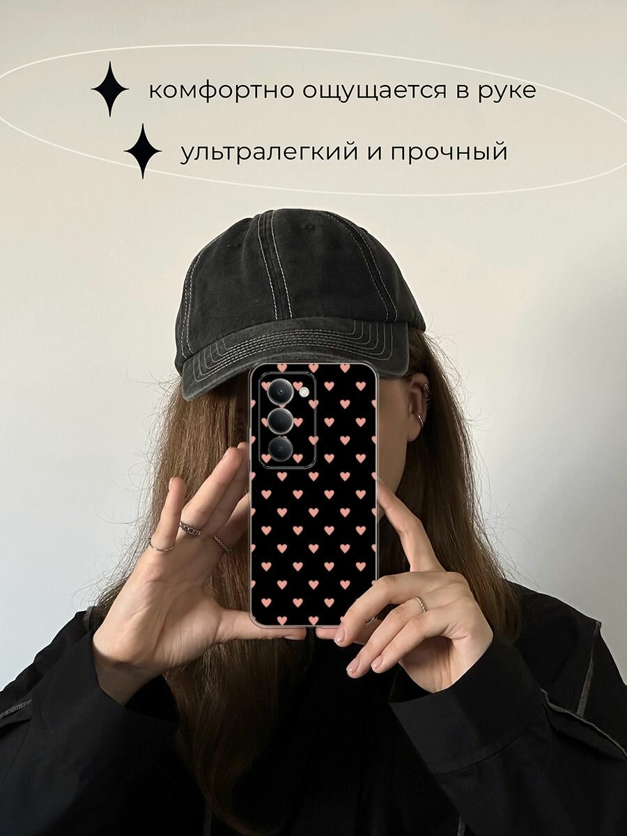 Чехол на Xiaomi Redmi 15 / Сяоми Редми 15 с принтом "Розовые сердечки" — фото 1