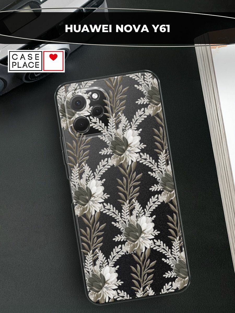 Чехол на HuaweI Nova Y61 / Хуавей Нова Y61 с принтом "Переплетение цветов"