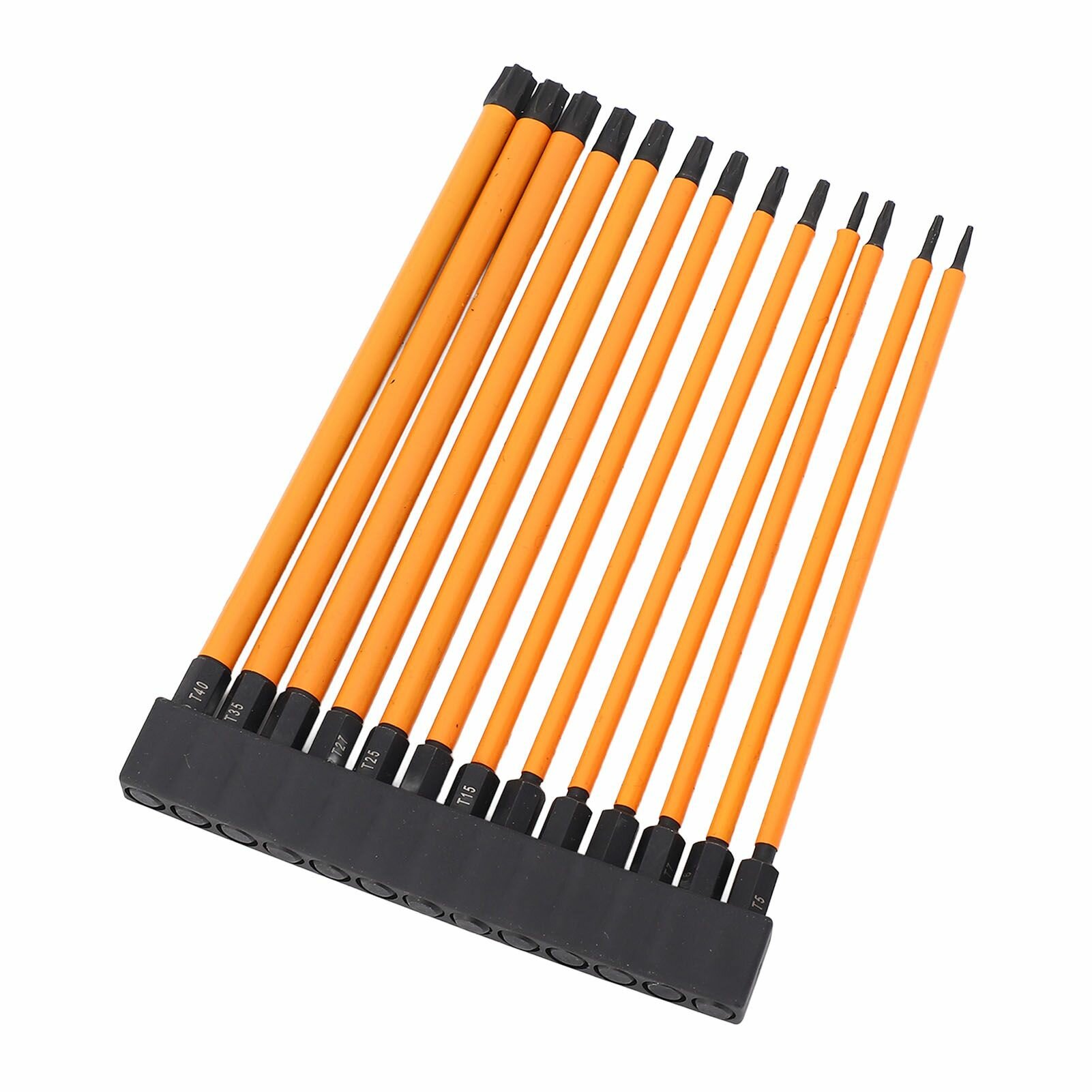Набор бит для отвертки с шестигранным хвостовиком 150 мм 1/4 дюйма, легированная сталь S2 T5 T6 T7 T8 T9 T10 T15 T20 T25 T27 T30 T35 T40 Набор бит для магнитной отвертки