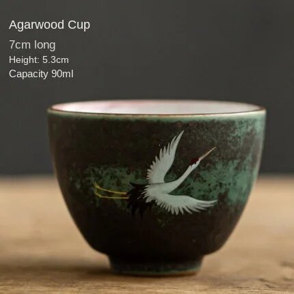 Китайская чашка ручной работы в стиле ретро, чайный набор кунг-фу, керамический гайвань, ручная роспись, чайная церемония, A09