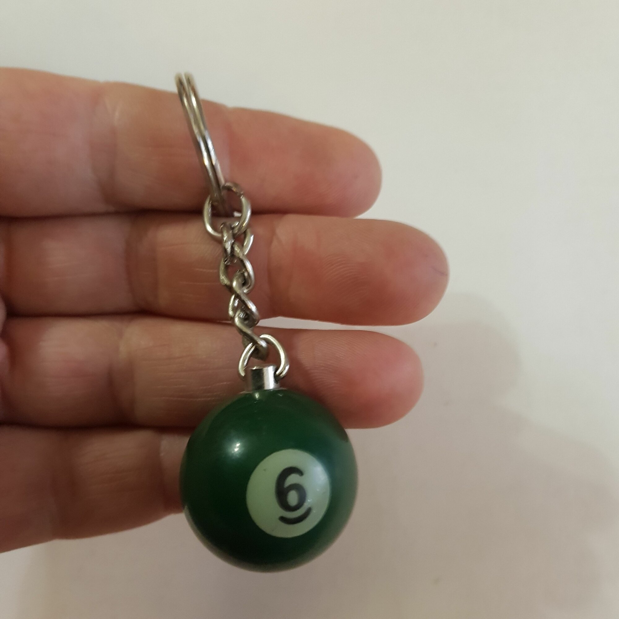 Изделие декоративное Брелок "Бильярдный Шар номер 6" 2,5х2,5см, 4552С