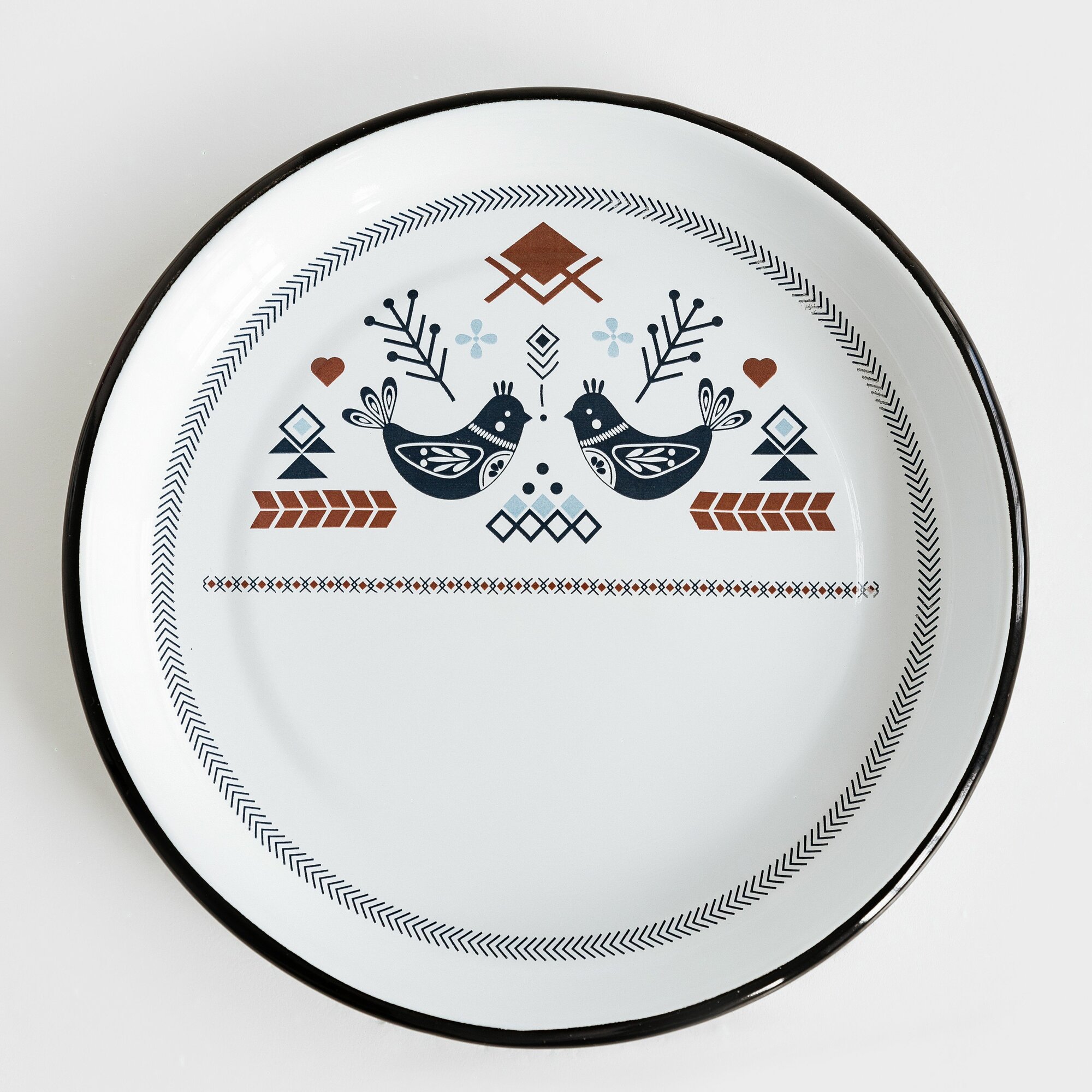 Тарелка эмалированная Эмалика "Гекотта" 22 см