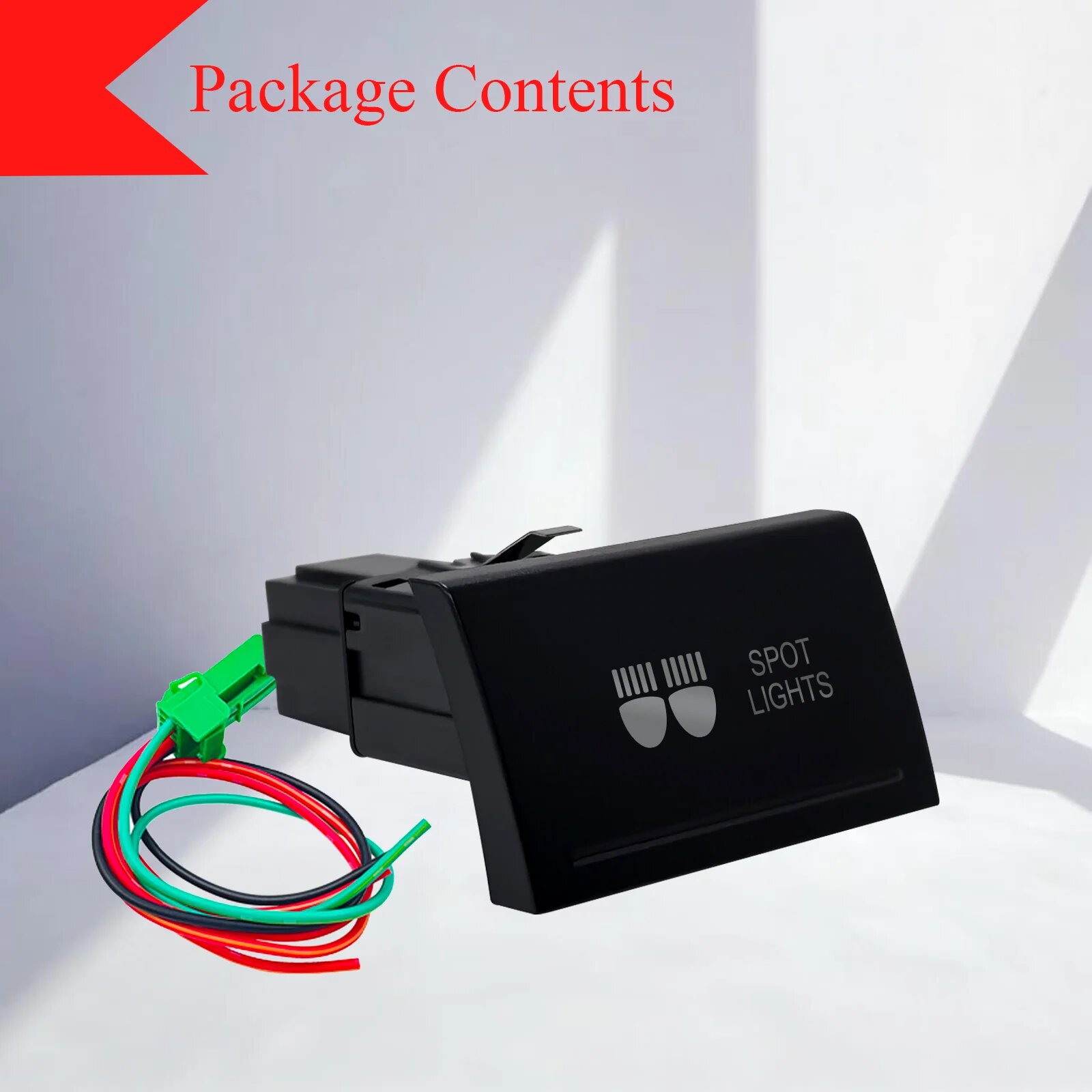 12 В, 3 А, светодиодный кнопочный переключатель, красные фонари, кнопка включения и выключения с разъемом для VW Amarok 2009-2016, тип верхней панели SPOT LIGHTS
