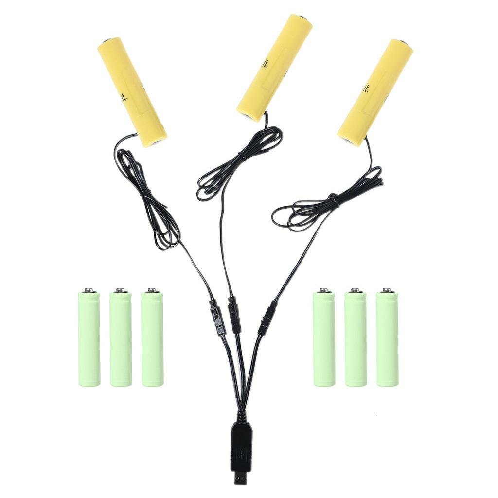 USB до 1,5 В 3 В 4,5 В 6 В 3IN1 AAA Аккумулятор ALINATINE может заменить батареи 1-4AAA для блокировки дверного фонарика игрушки, Тип 4,5 В