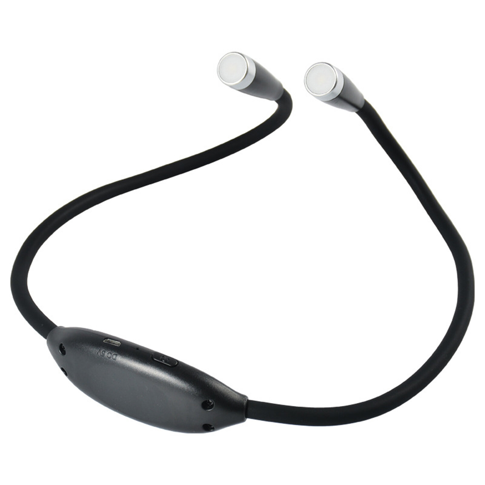 Горловий свет 2 светодиода для чтения гибкий фонарь с гусеничным шеем USB powered 3 уровня яркости 400mAh аккумулятор черный размер 710*34*15mm вес 90g для бега кемпинга