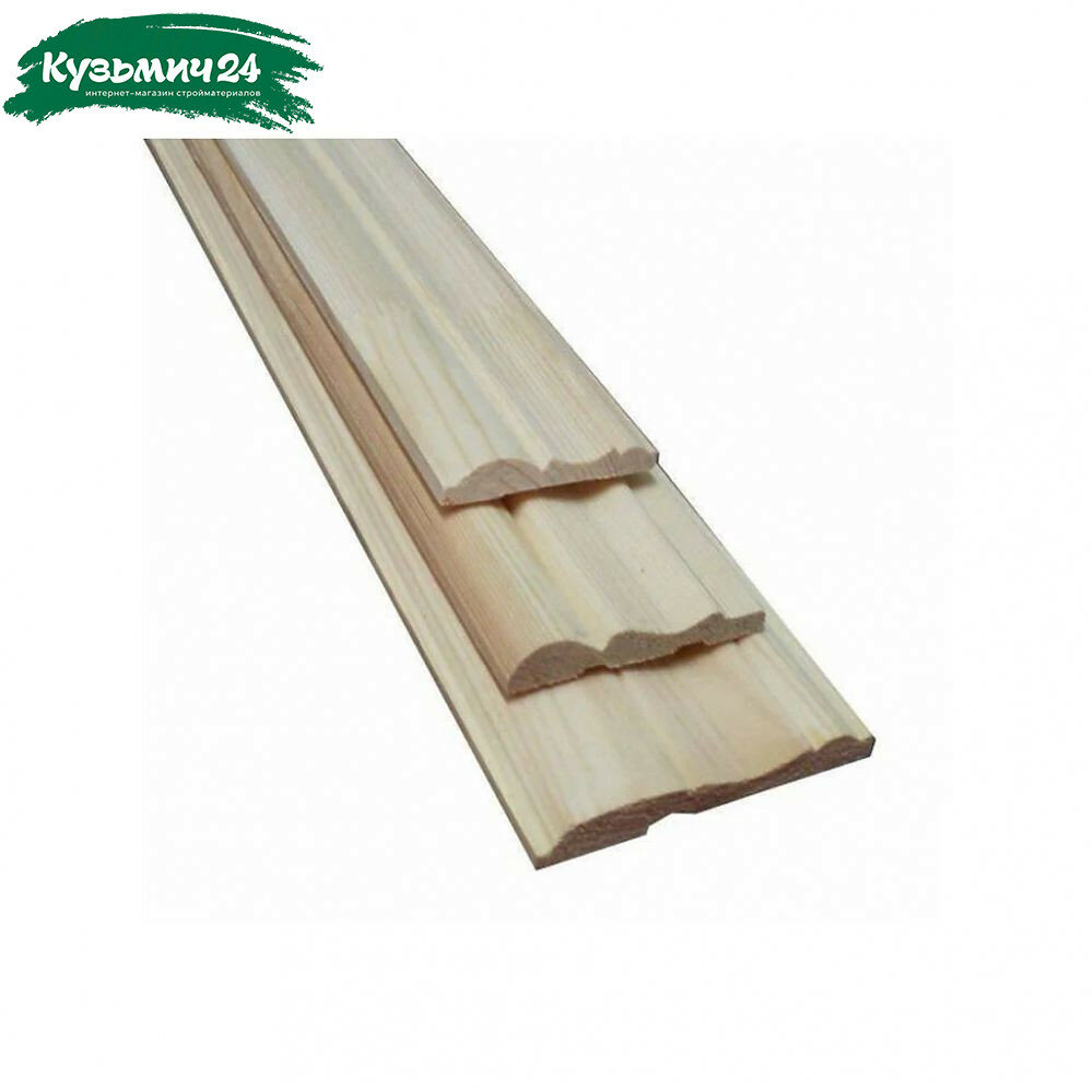 Наличник дверной фигурный неклеенный, Хвойные породы, 10х110х3000 мм, деревянный , 1 шт.