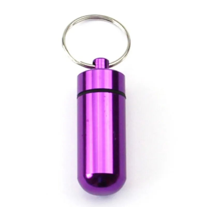Металлическая мини-коробка для таблеток, purple