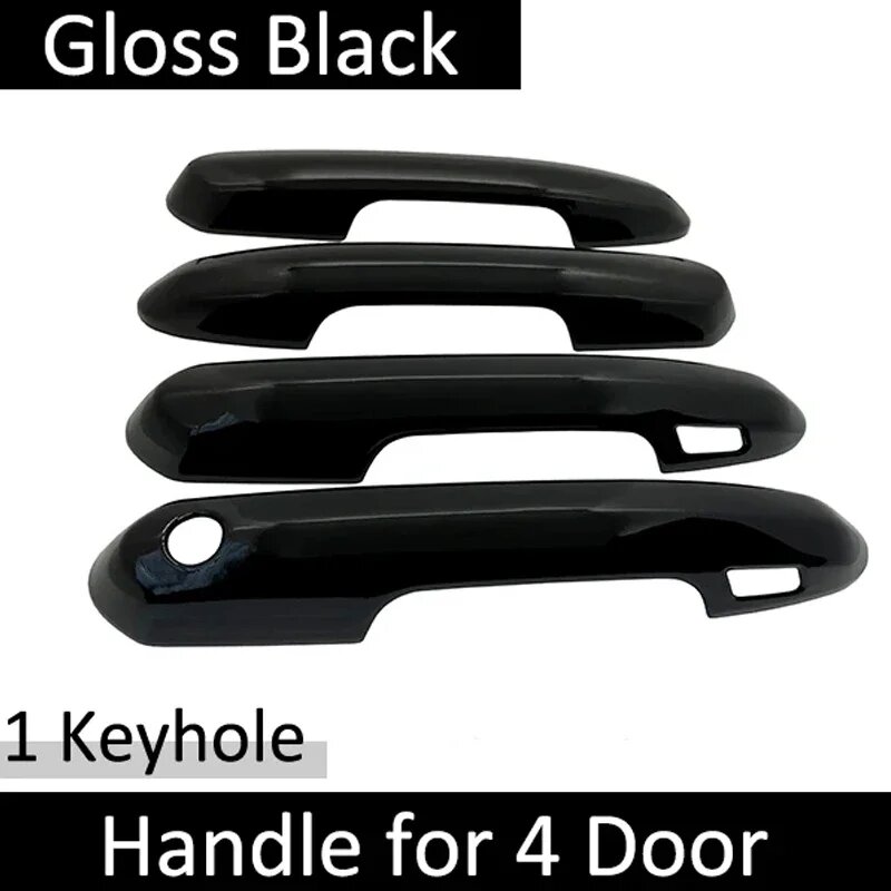 Крышка дверной ручки из углеродного волокна, хромированная для Toyota RAV4 XA50 2019-2024 2020 2021 2022 2023, набор накладок с защитой от царапин, автомобильные аксессуары 4Handle 2 Buttons-1