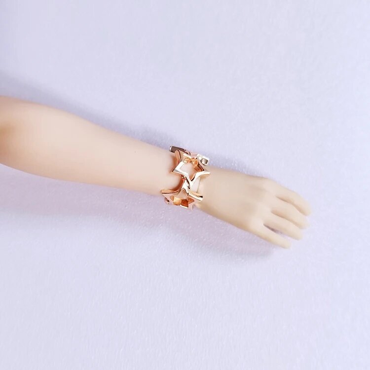 Масштаб 1/6, 2 шт./компл, модели золотых браслетов для 12 дюймов, женские фигурки, аксессуары для самостоятельного изготовления