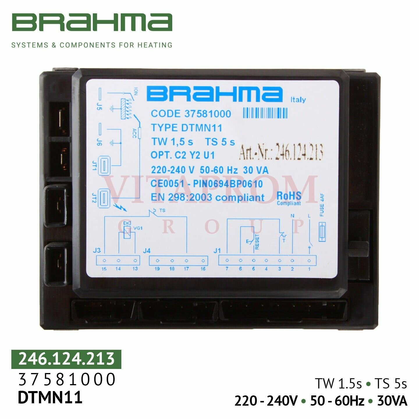 Блок управления горением Brahma DTMN11/G, 37581000