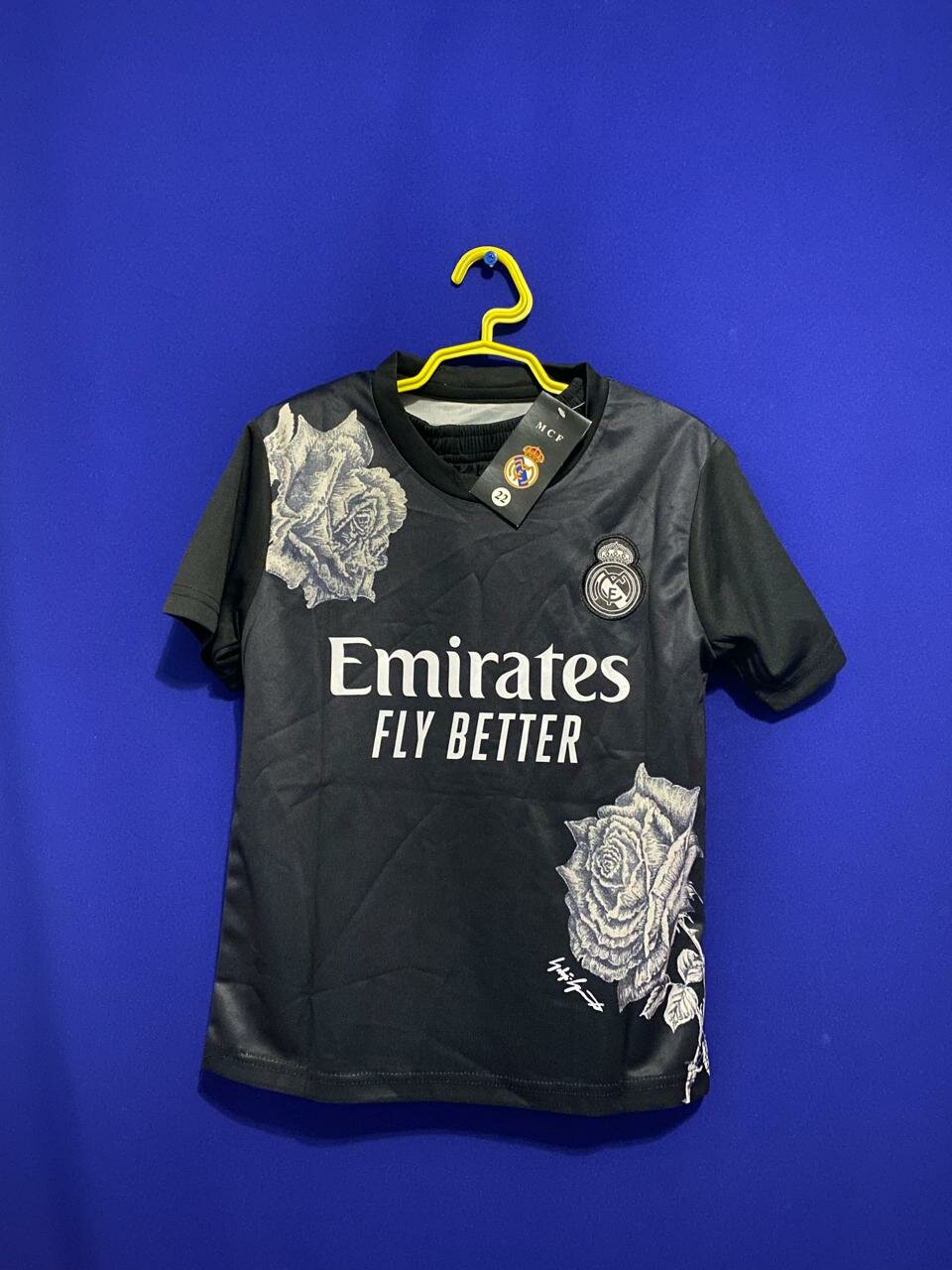 Реал форма детская размер 22 (на 7-8 лет) комплект (майка+ шорты) ФК REAL MADRID (Испания) №10 MBAPPE черная