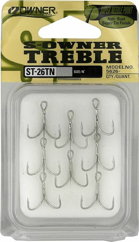 OWNER Крючок тройной ST-26TN №14 8шт