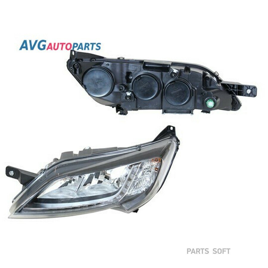 Фара электорегулировка+корректор черный отражатель LED 15- = Boxer/Ducato 01/15- правая TYC от официального дистрибьютора, AVG, артикул 20980128