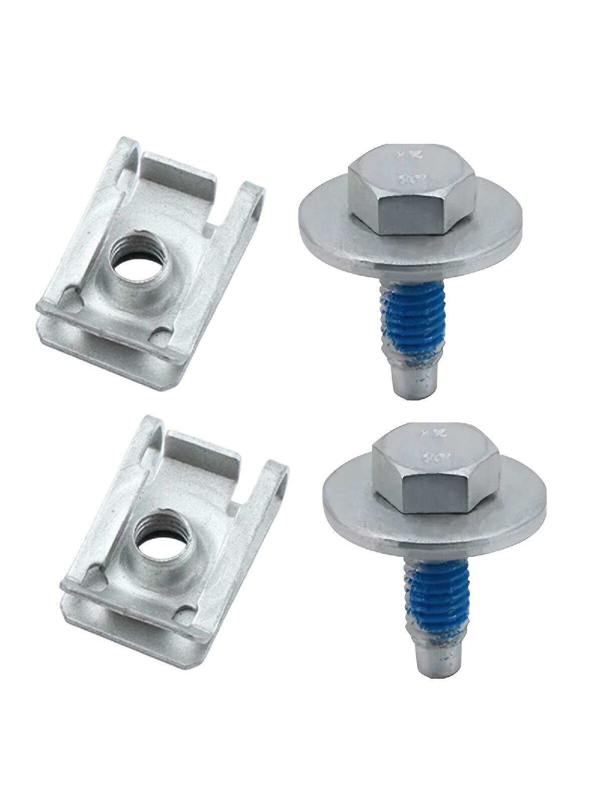 Оцинкованные болты для кузова автомобиля, крепление с резьбой 6 мм для брызговика крышки двигателя