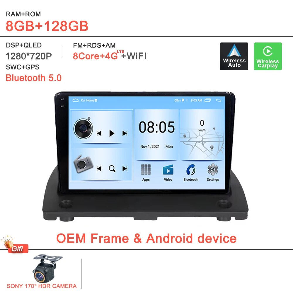 2K Incell экран Android 14 для Volvo XC90 XC 90 2004 - 2014 Автомобильный радиоплеер навигация GPS 5G wifi BT мультимедийный Carplay 8-128G Mic